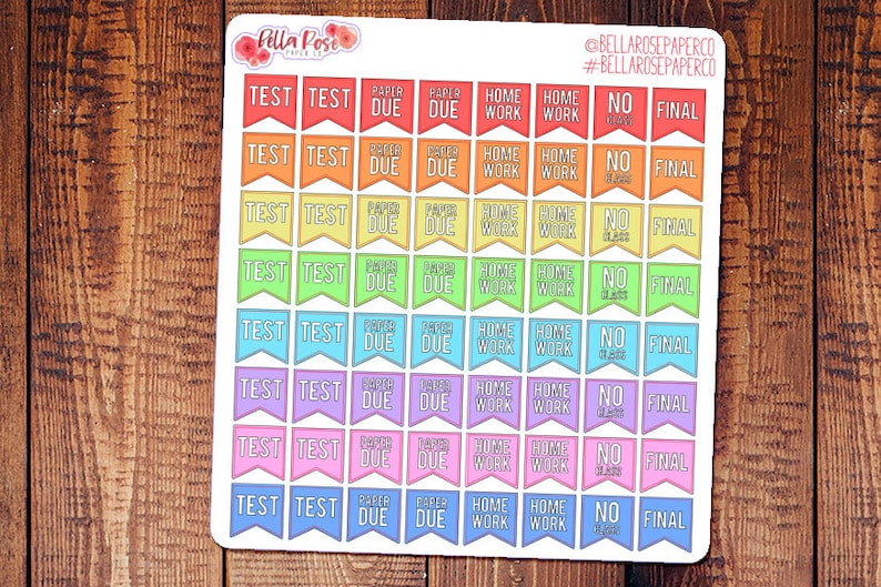 Mini College Student Planner Stickers Student Stickers for - Etsy