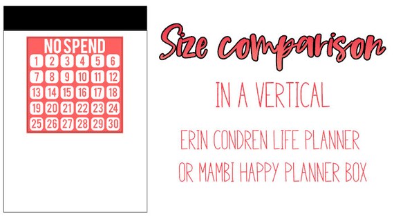 Expense Tracking NO SPEND STICKERS Planner Stickers for Erin Condren ...