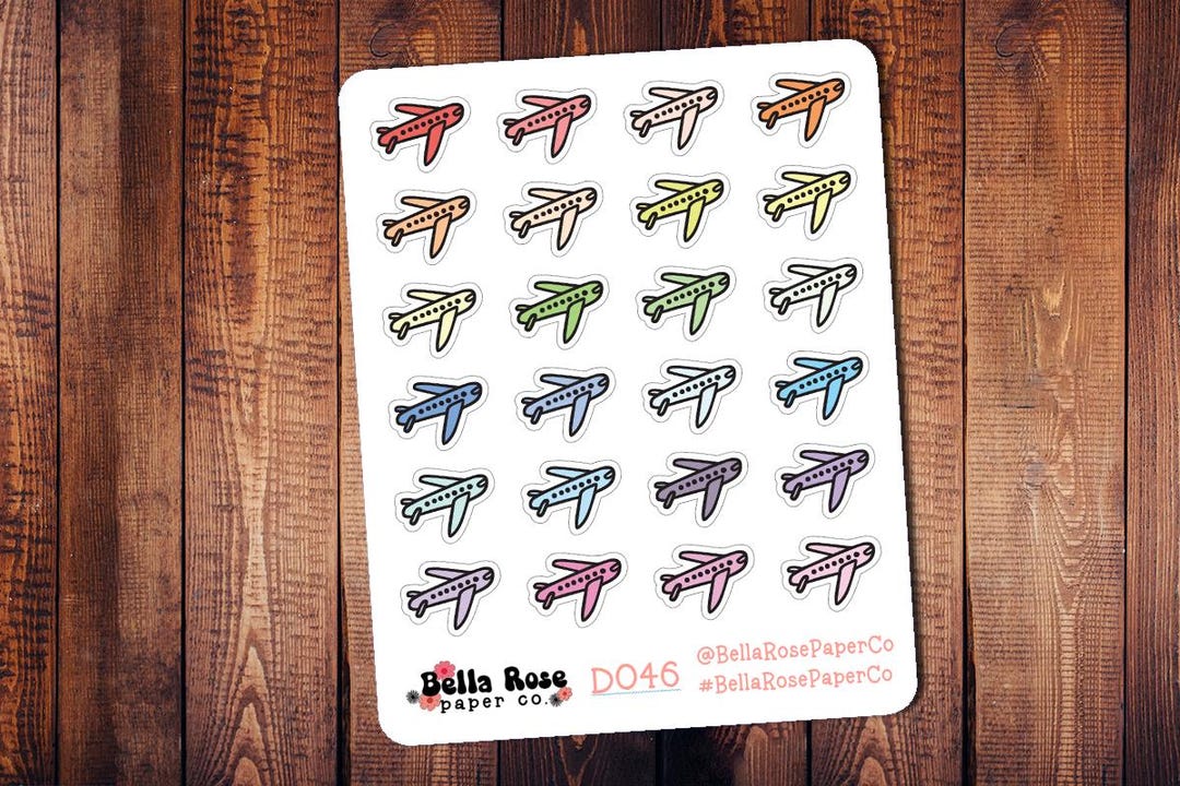 Plane Doodle Icon Planner Stickers, Travel Stickers, Doodle Icon ...
