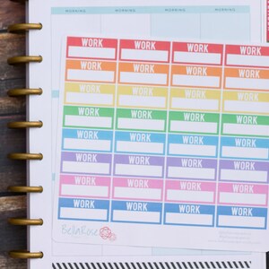 Work Schedule Planner Stickers, Work Stickers, for Use in Erin Condren ...