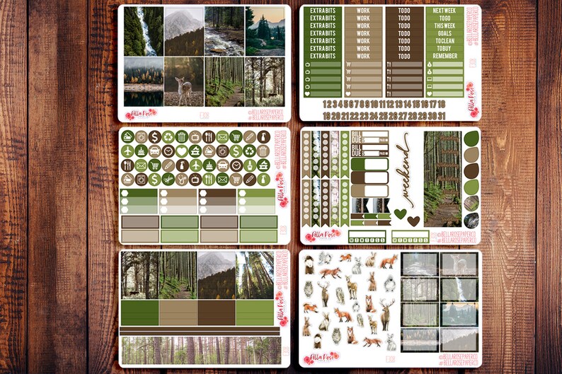 Forest Friends Planner Sticker Kit, for Use in Erin Condren Life ...