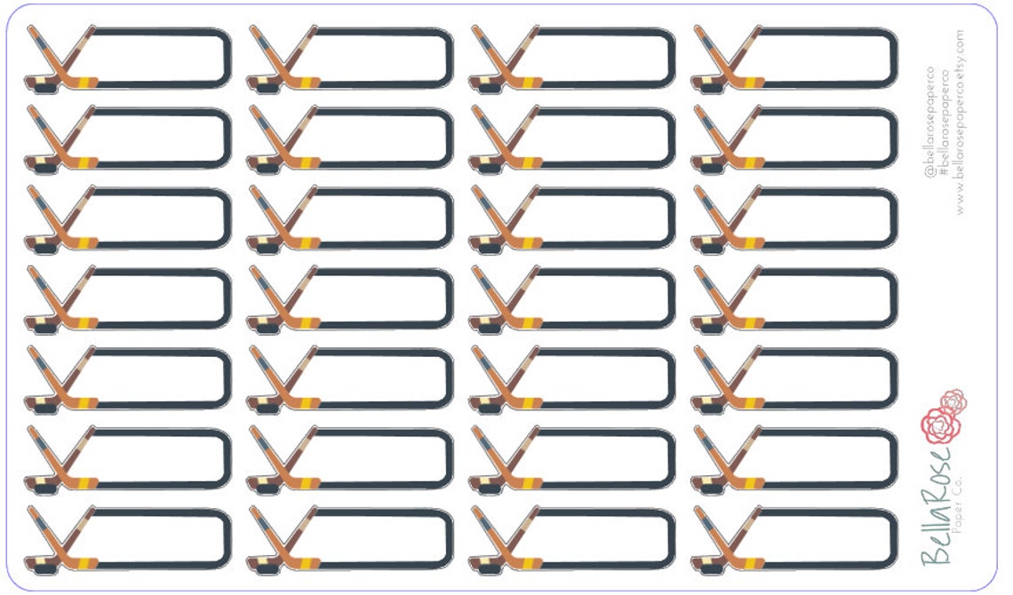 Hockey Game Planner Stickers Hockey Stickers Sports for Use | Etsy