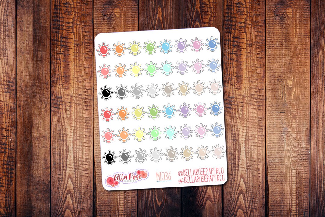 Electric Mini Icon Planner Stickers, Utilities Stickers, Mini Sticker ...