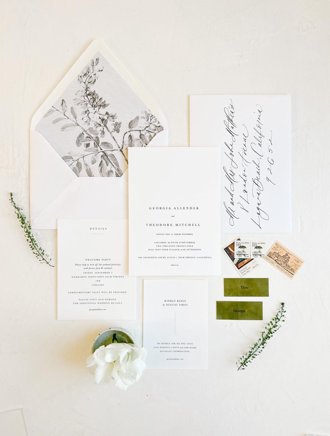 ONE Set of Personalized Editorial or Keepsake Wedding Invitation ...