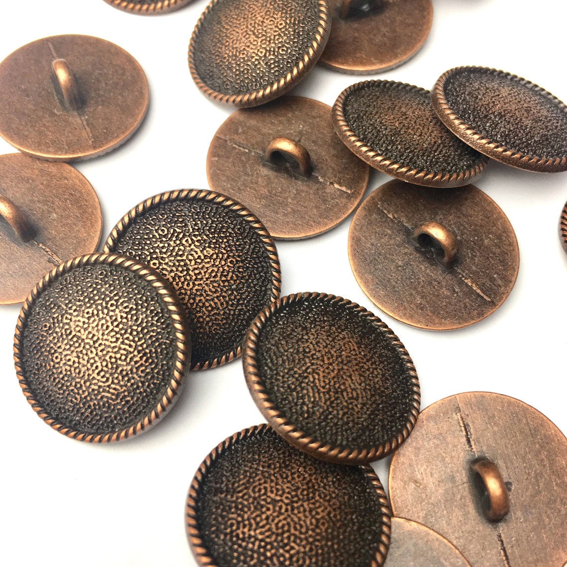 6 pcs botones de metal de latón vintage | Etsy