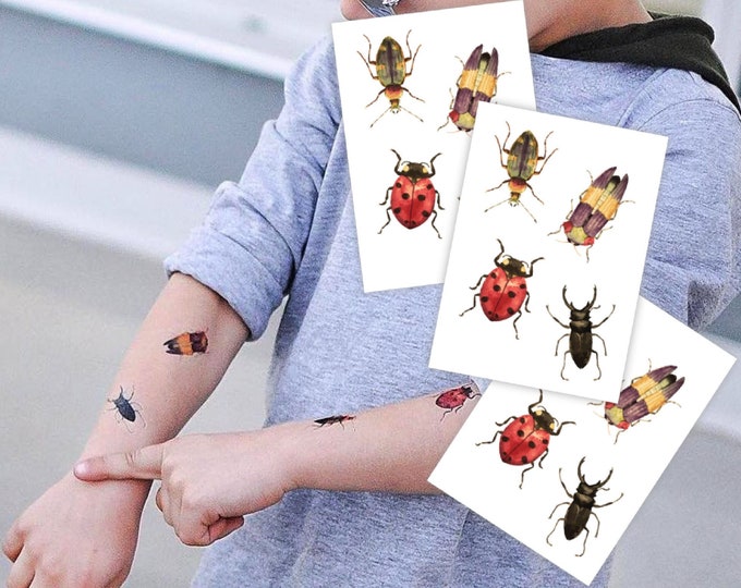 Bug Temporary Tattoos 48 Glitter Styles Buggin' Out Insect Birthday ...