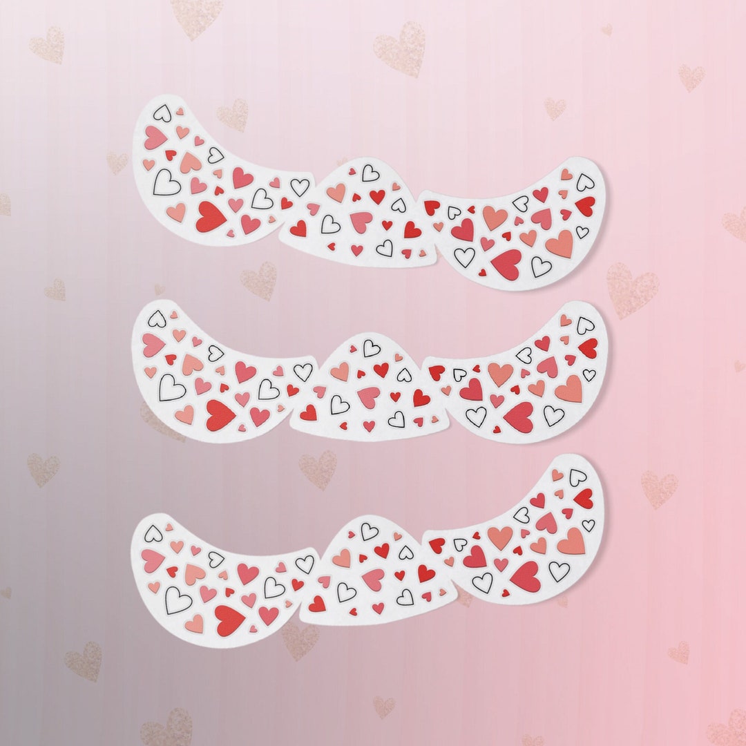 Pink Hearts Freckles Temporary Tattoo Transfers. Set of 3 Sheets of ...