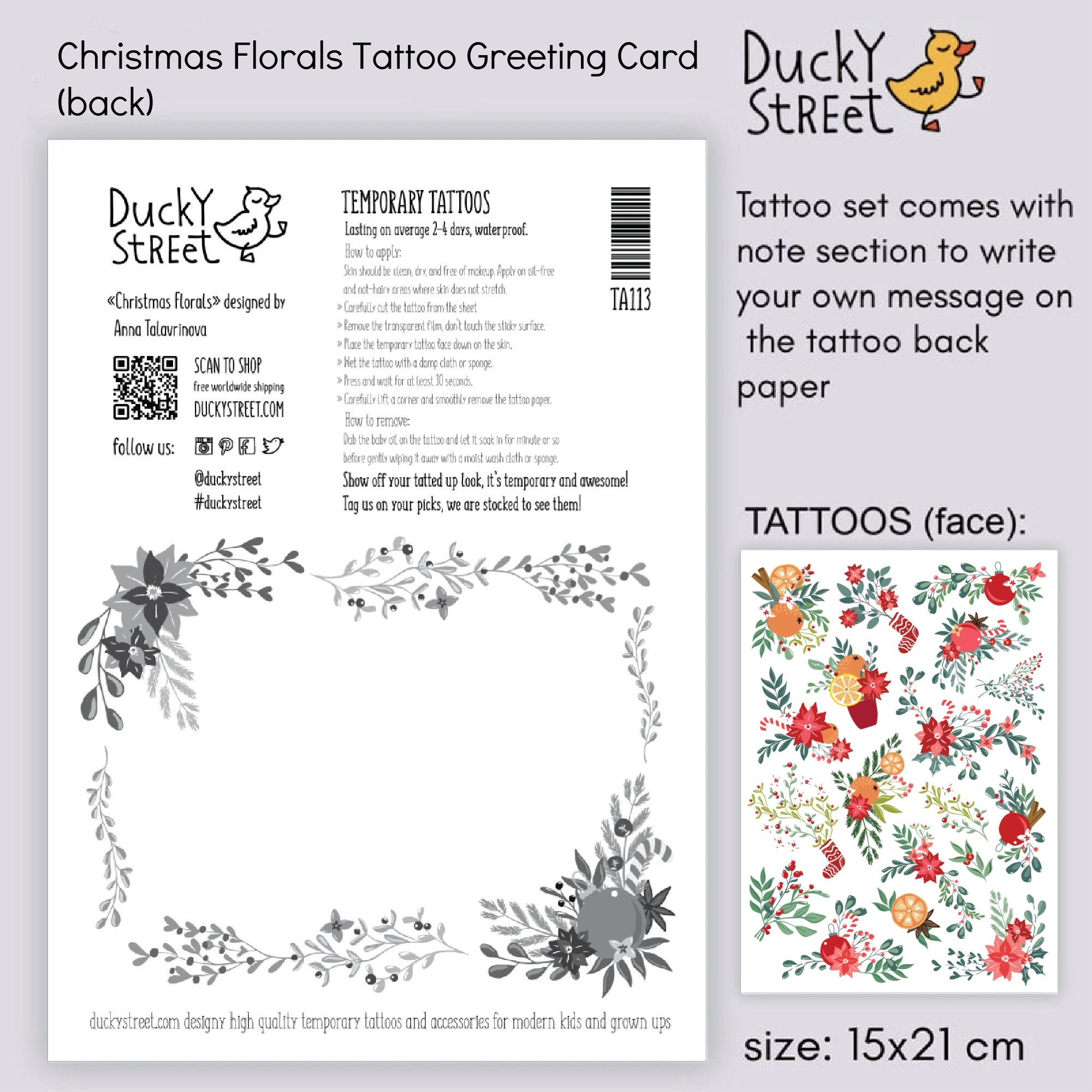 Transferts de tatouage temporaire de bouquets de fleurs de - Etsy Canada