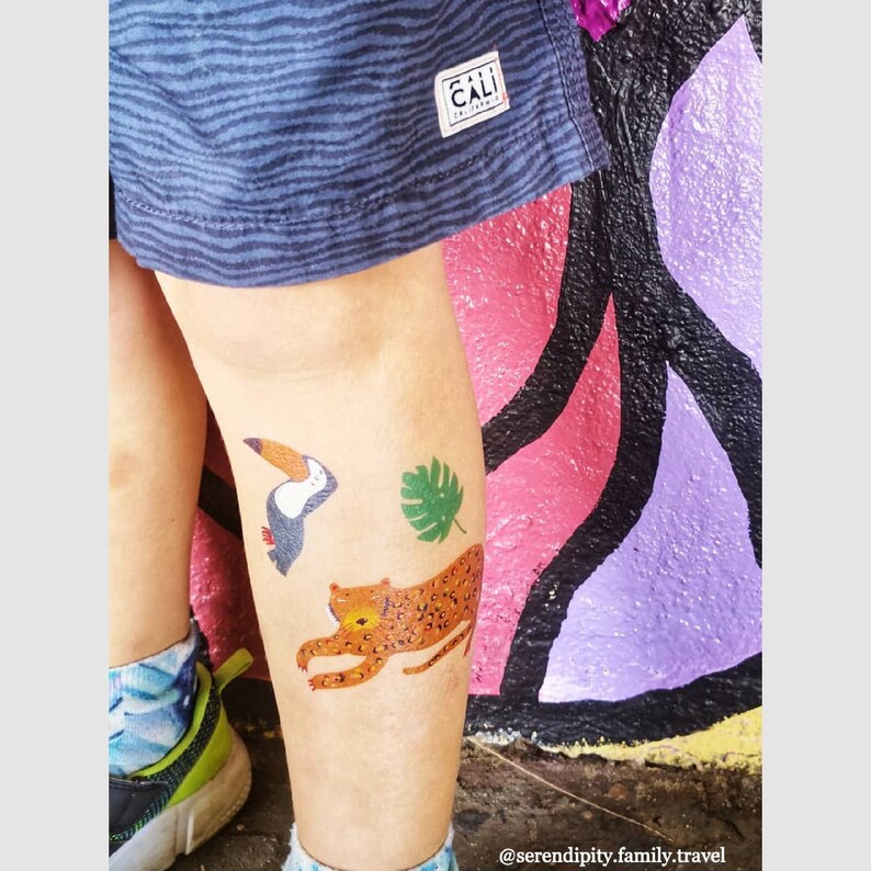 Jungle Party Temporary Tattoo Transfers of Wild Animals. | Etsy