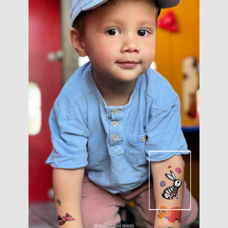 Cute Halloween Temporary Tattoo Transfers. Sugar Skull Animals | Etsy