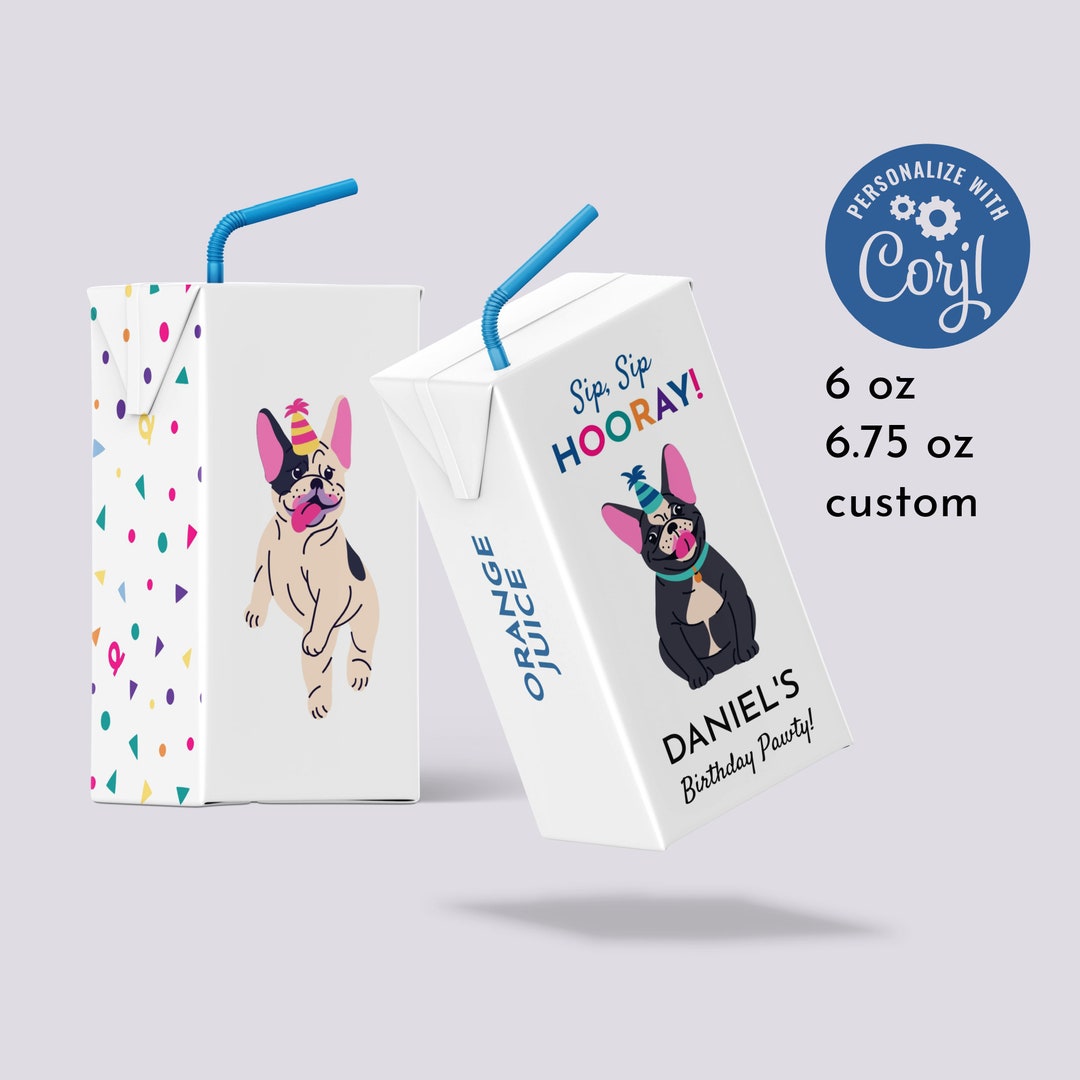 Juice Box Wrapper: Printable Juice Label for Let's Pawty Time Dog ...