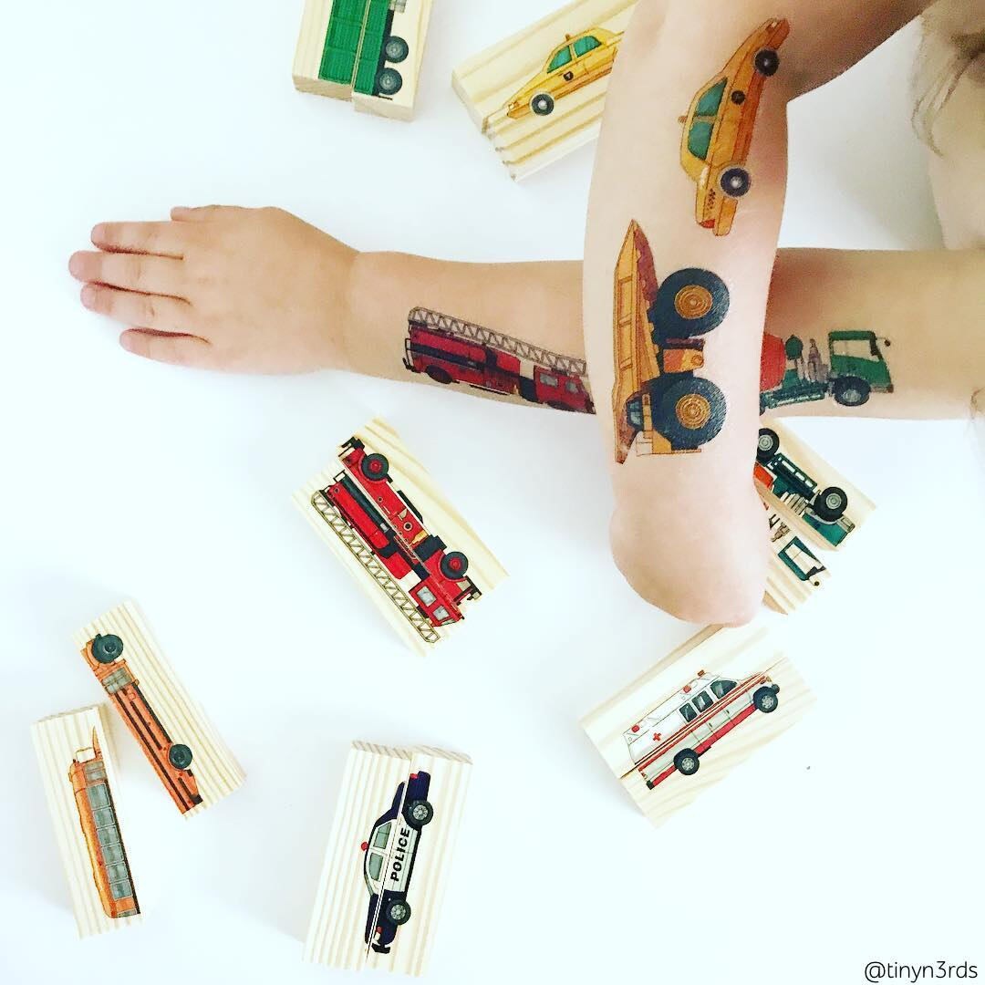 Transport Temporary Tattoo Transfers. Taxi Emergency | Etsy
