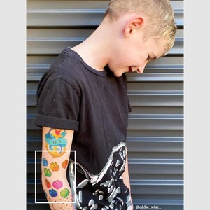 Building Blocks Temporary Tattoo Transfers. Set of 3 Body - Etsy