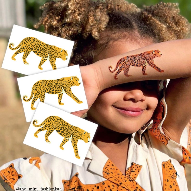 Leopard Temporary Tattoo Transfers. Set of 3 Cheetah Body - Etsy