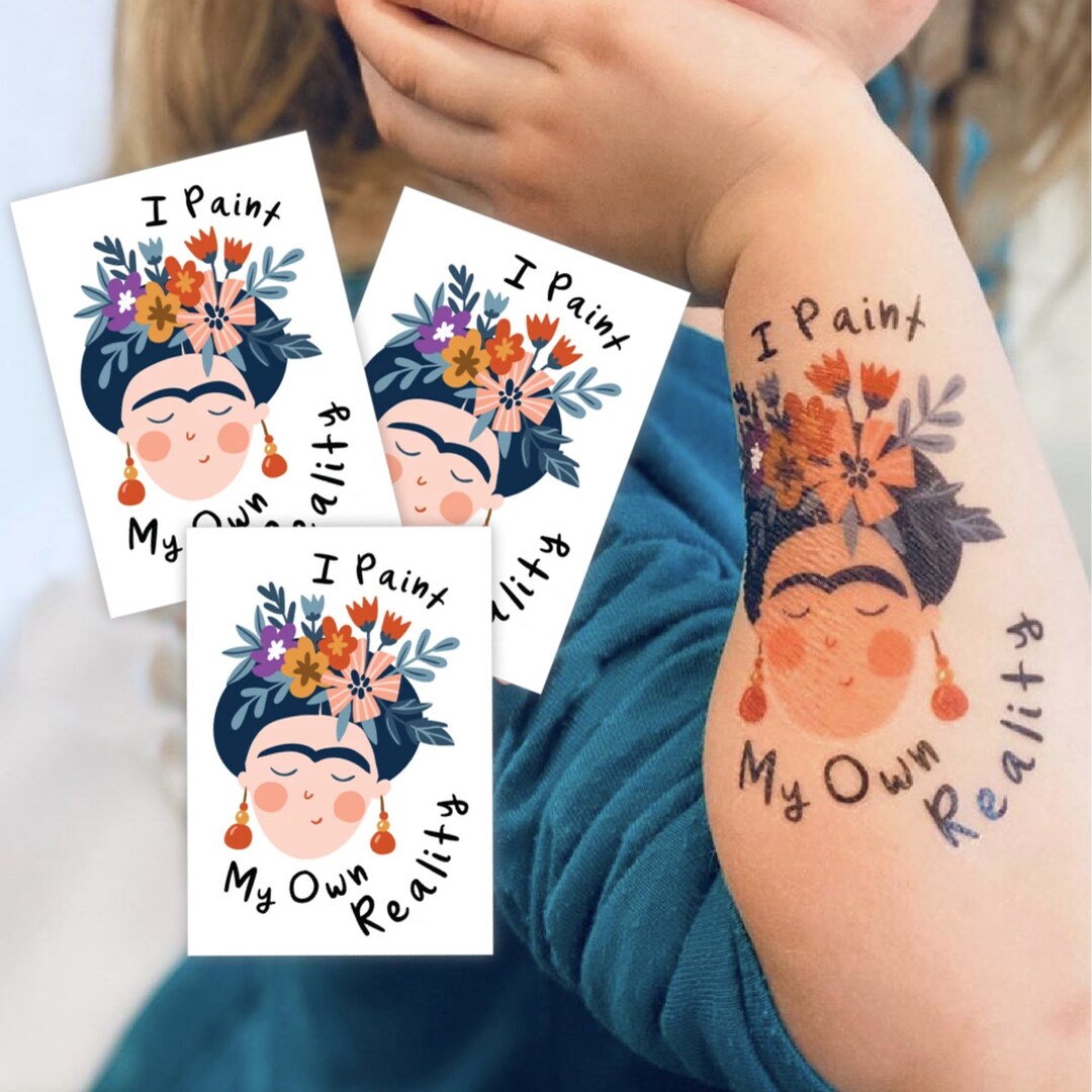 Frida Kahlo Temporary Tattoos: "i Paint My Own Reality" Stickers - Set ...