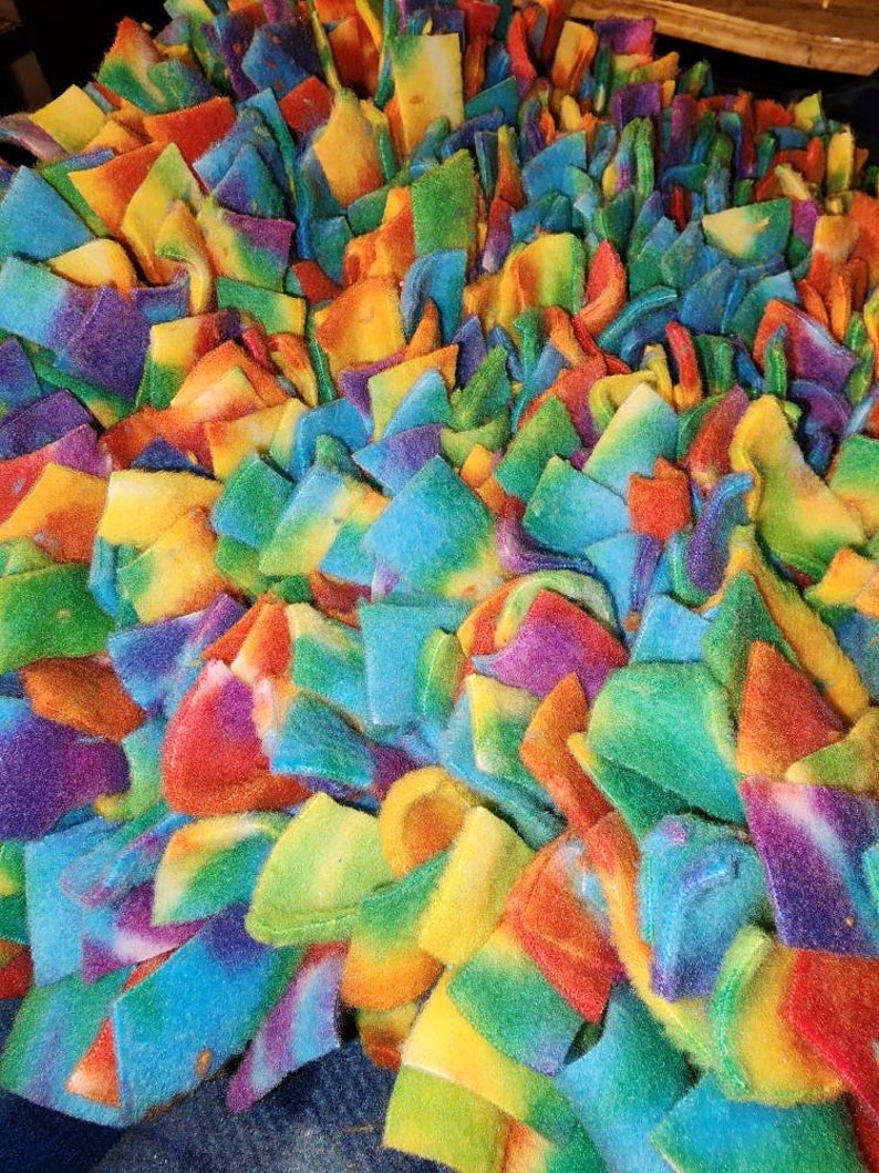 Rainbow 12x12 X-small Washable Snuffle Mat/treat Hunting Mat - Etsy