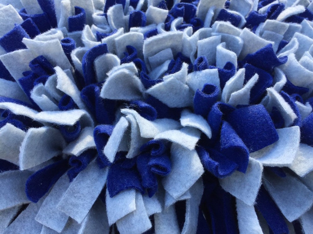 Navy & Gray Washable Snuffle Mat/ Pet Nose Work Foraging Pick Your Size ...