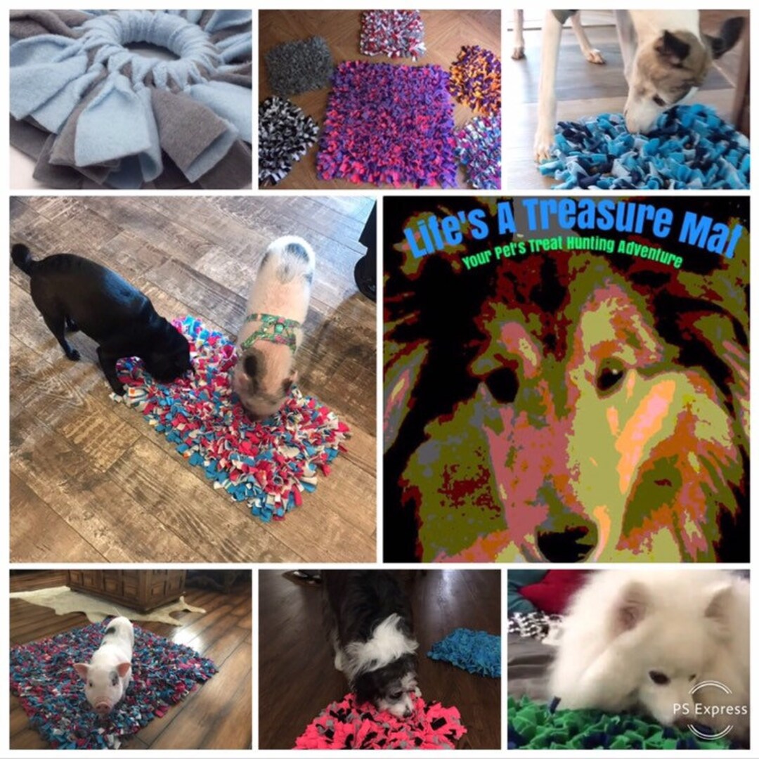 Travel Combo Set 36"x24" Plus a 12"x12" Washable Snuffle Mat/treat ...