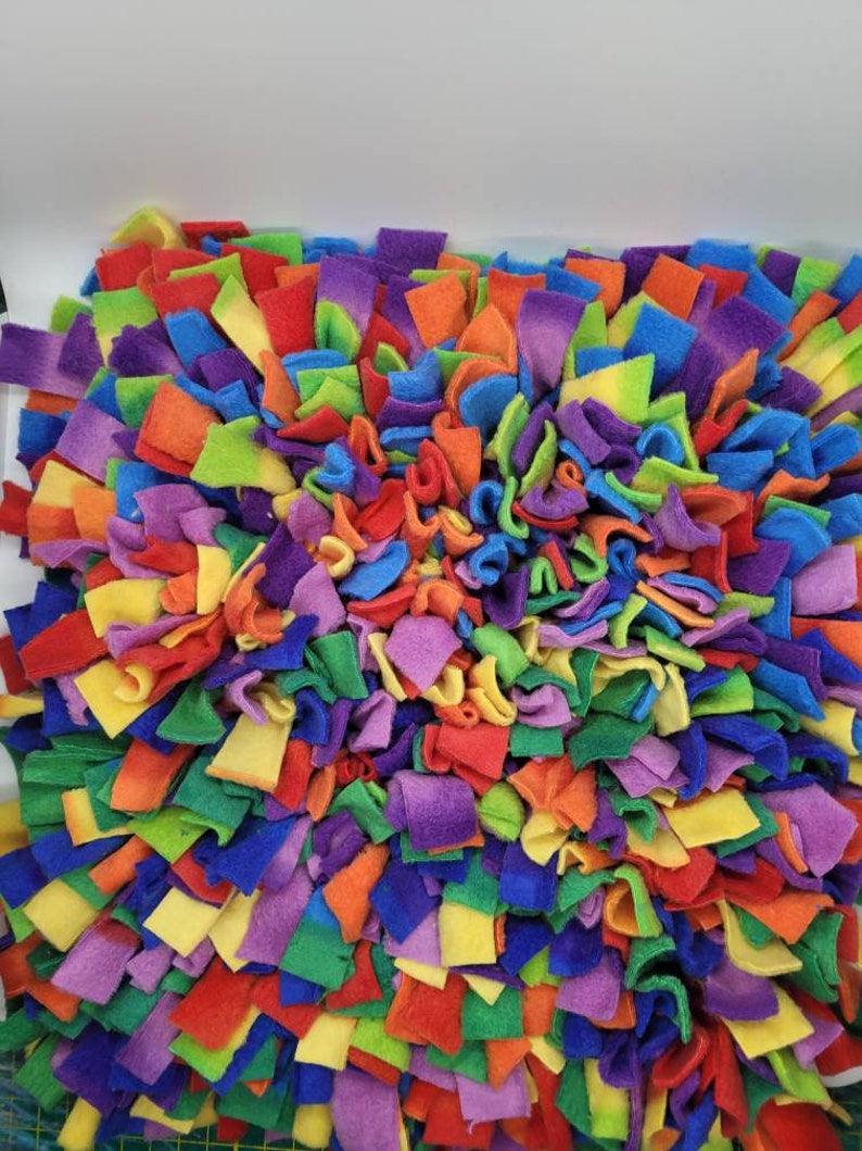 Rainbow 12x12 X-small Washable Snuffle Mat/treat Hunting Mat - Etsy