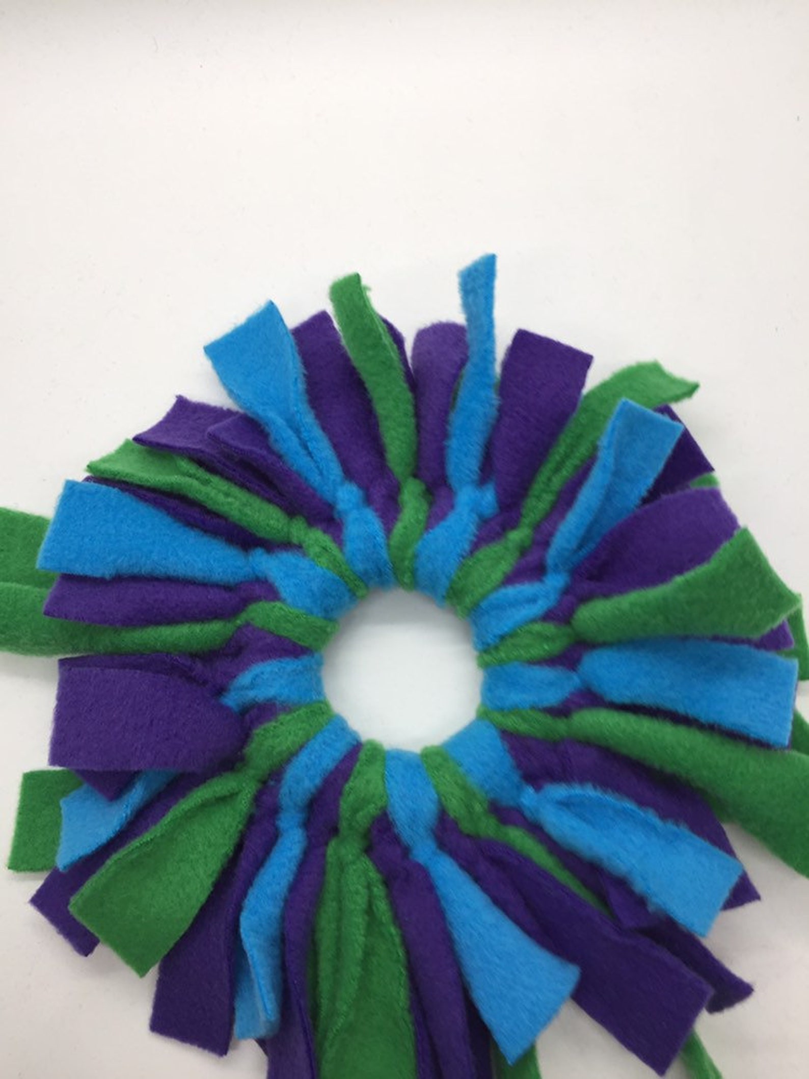 Pet Chew Ring Purple/blue/& Green Anti-pill Fleece With Durable Ring - Etsy