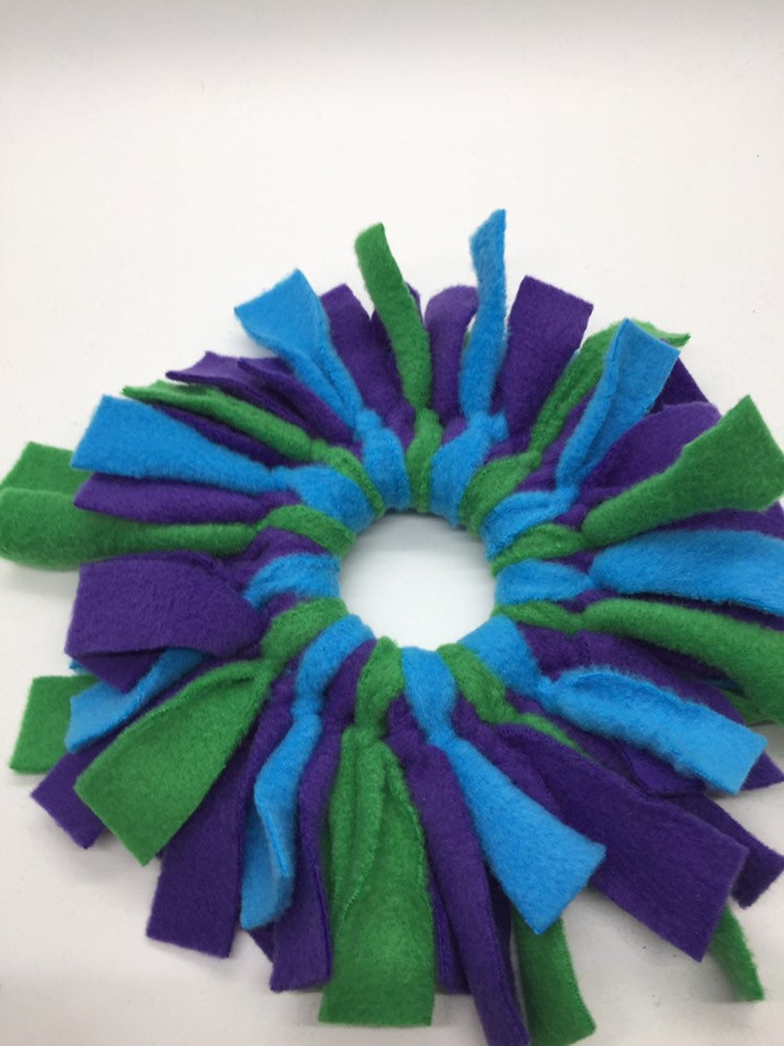 Pet Chew Ring Purple/blue/& Green Anti-pill Fleece With Durable Ring - Etsy