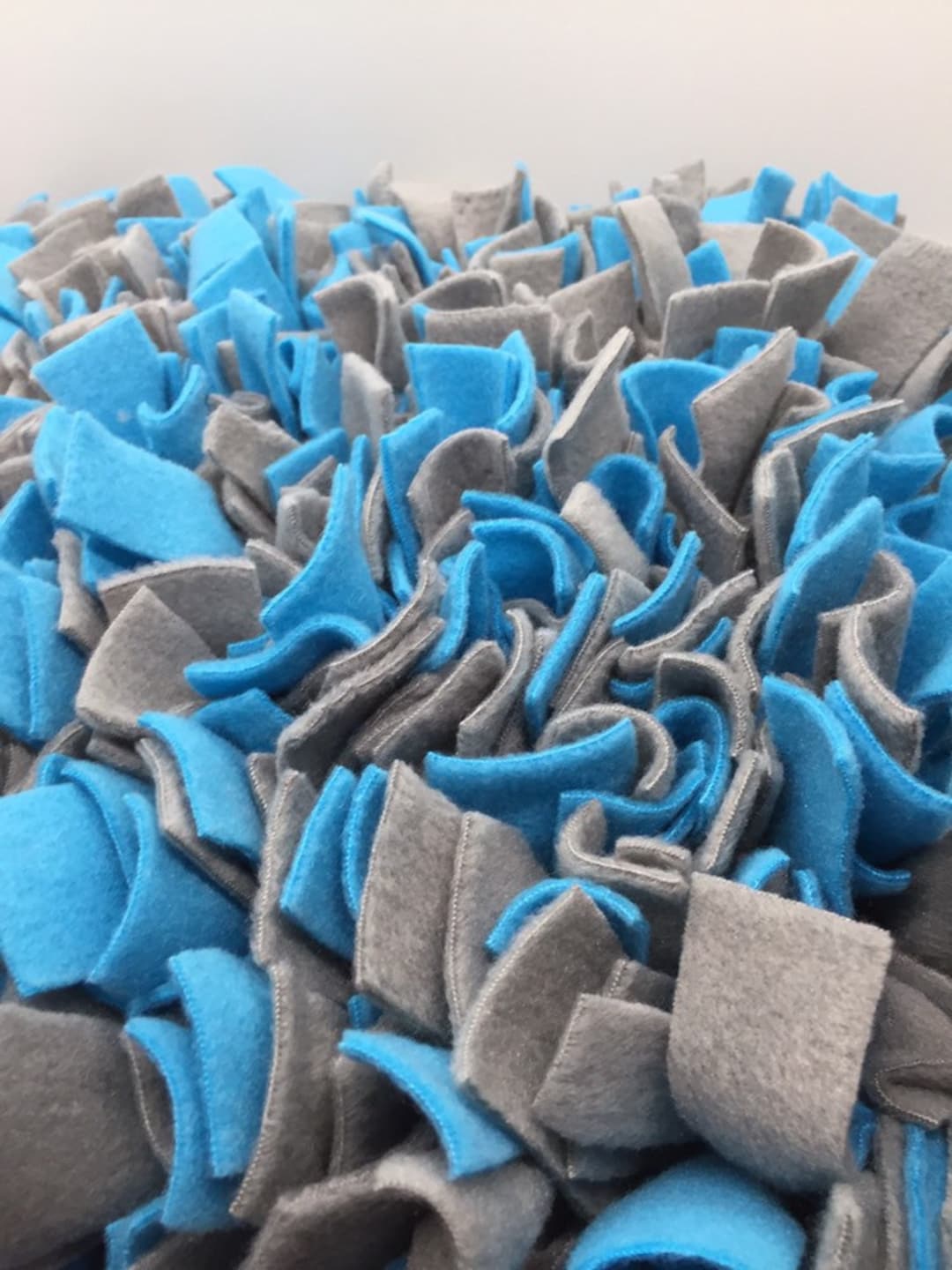 Blue & Dark Gray Washable Snuffle Mat/ Pet Nose Work Foraging Pick Your ...