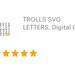 TROLLS SVG LETTERS, Digital Cut File, Svg Font, Trolls Font, Poppy Svg ...