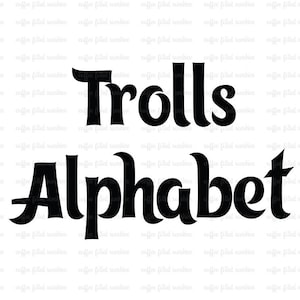 TROLLS SVG LETTERS, Digital Cut File, Svg Font, Trolls Font, Poppy Svg ...