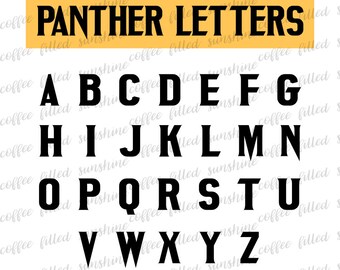 Black panther font | Etsy