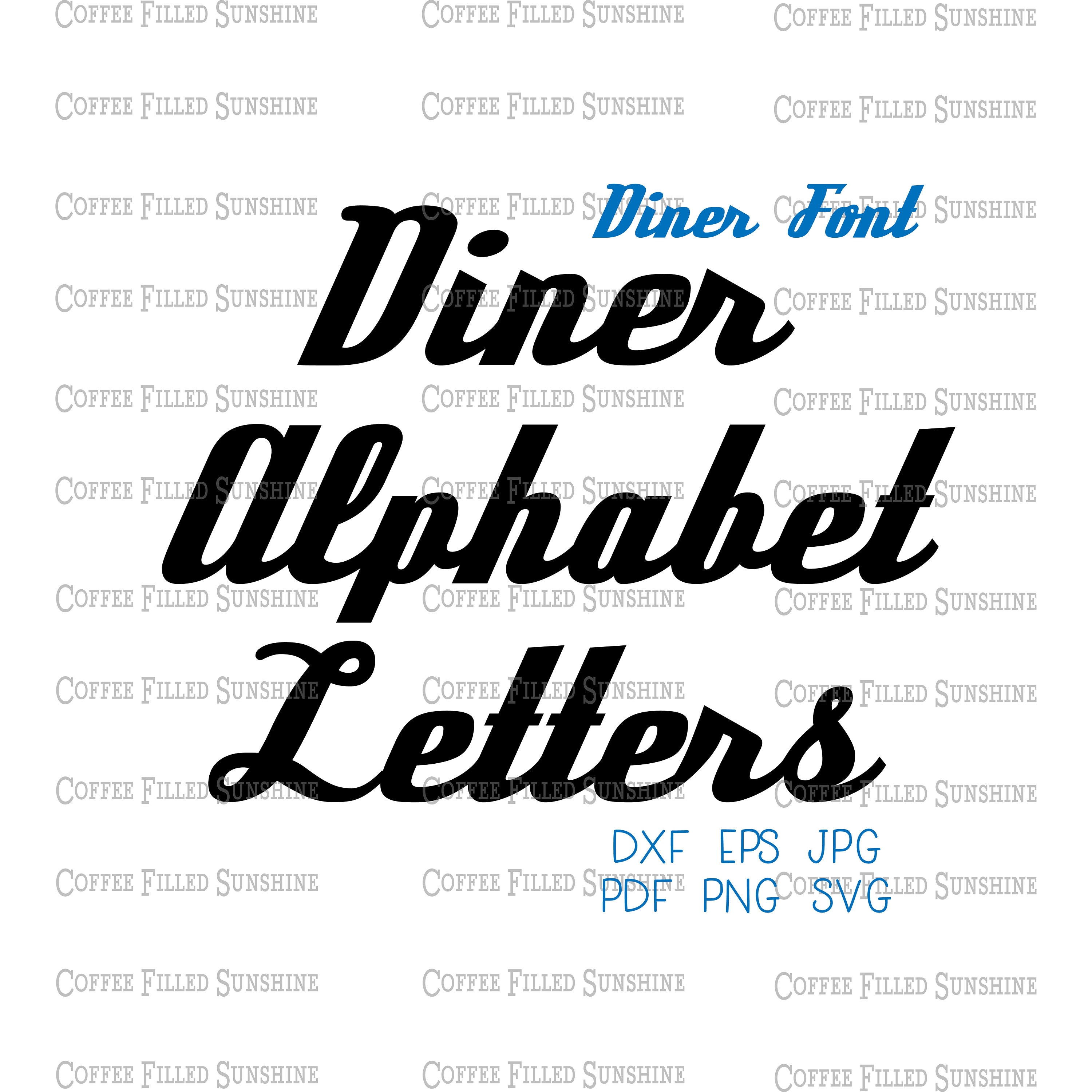 DINER SCRIPT FONT Svg Font Cut/print File Instant - Etsy