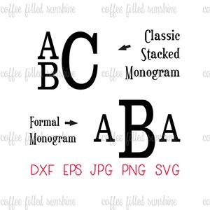 STACKED FONT - Boys Stacked Svg Monogram Font, Digital Cut File, Boys ...