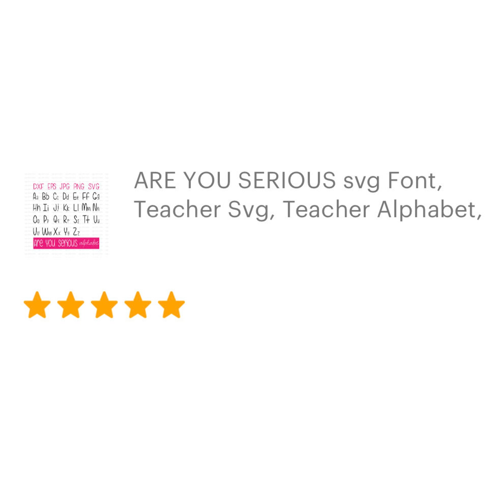 ARE YOU SERIOUS Svg Font Teacher Alphabet Svg Font Digital - Etsy