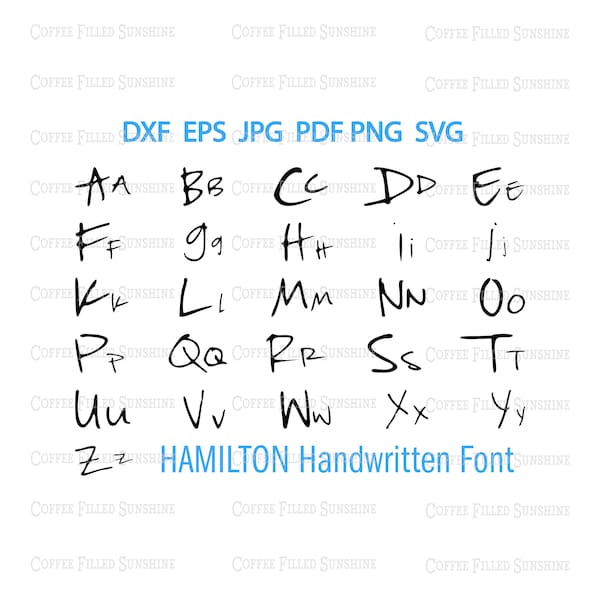 Hamilton Font Svg - Etsy