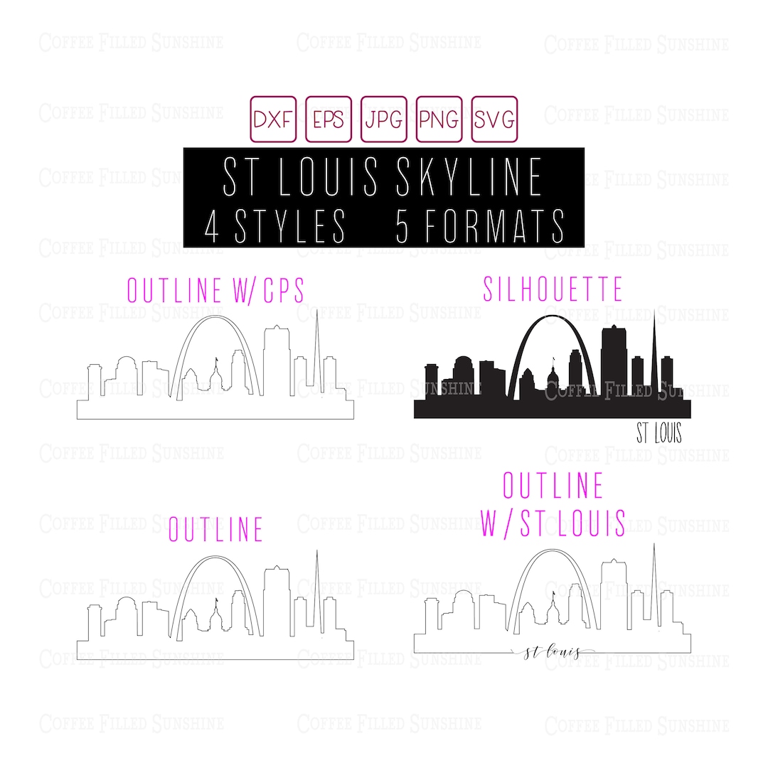 ST LOUIS MO Skyline - Instant Digital Download, Saint Louis Missouri ...