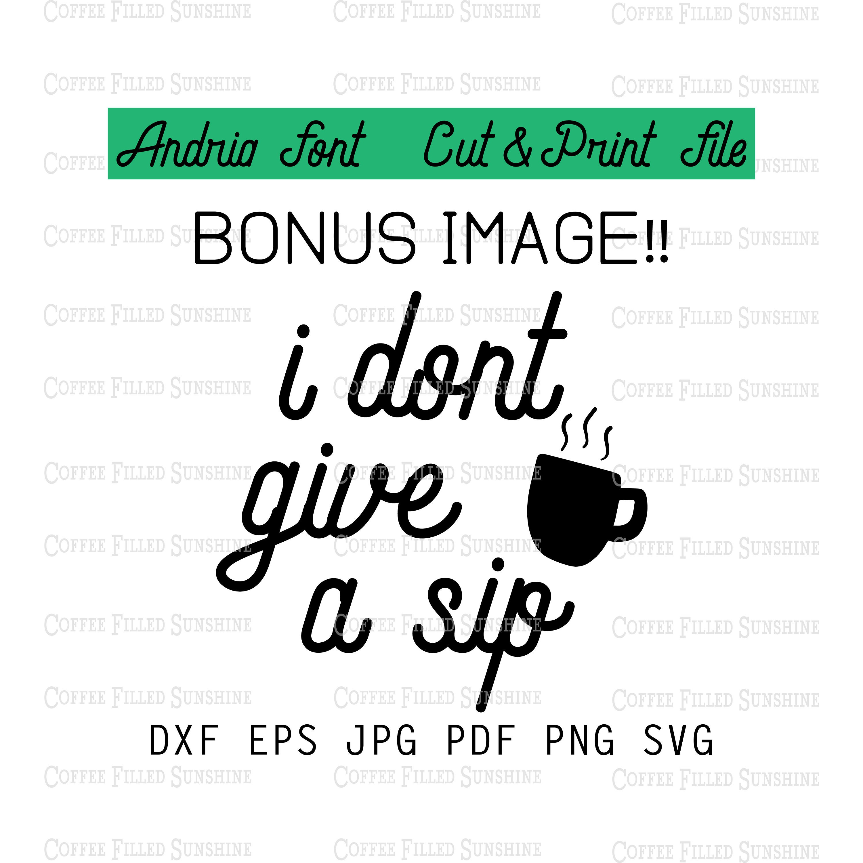 ANDRIA SCRIPT FONT Svg Font Cut/print File Instant | Etsy