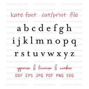 KATE VECTOR FONT - Wedding Invitation Letters, Cutter File, Printable ...