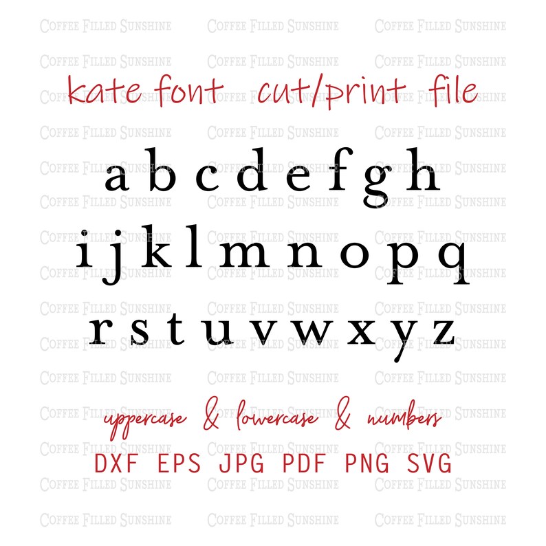KATE VECTOR FONT - Wedding Invitation Letters, Cutter File, Printable ...