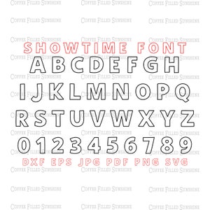SHOWTIME SVG FONT - Vector Font - Cut/print File, Outline Font, Instant ...