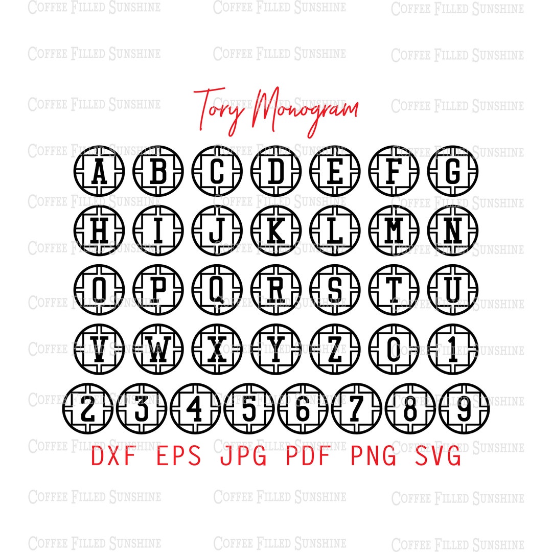 TORY MONOGRAM SVG - Instant Digital Download, Vector Images, Cut Print ...