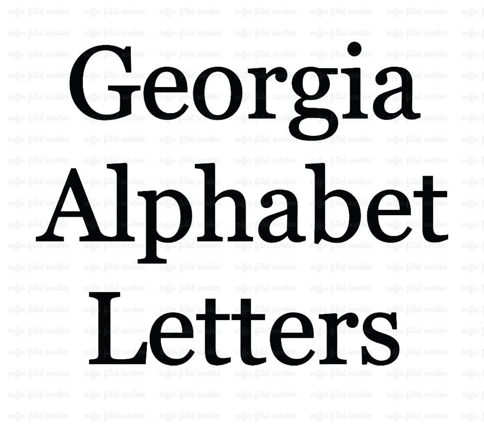 GEORGIA SVG File SVG Letters Vector Letters Svg Font - Etsy