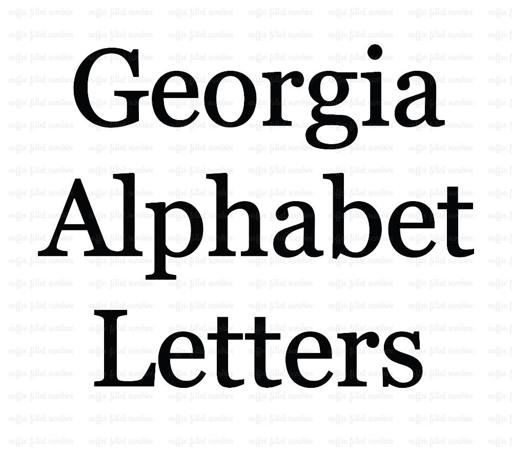 GEORGIA SVG File SVG Letters Vector Letters Svg Font - Etsy