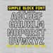 SIMPLE BLOCK FONT Svg - Digital Download - Cutter File, Printable, Iron ...