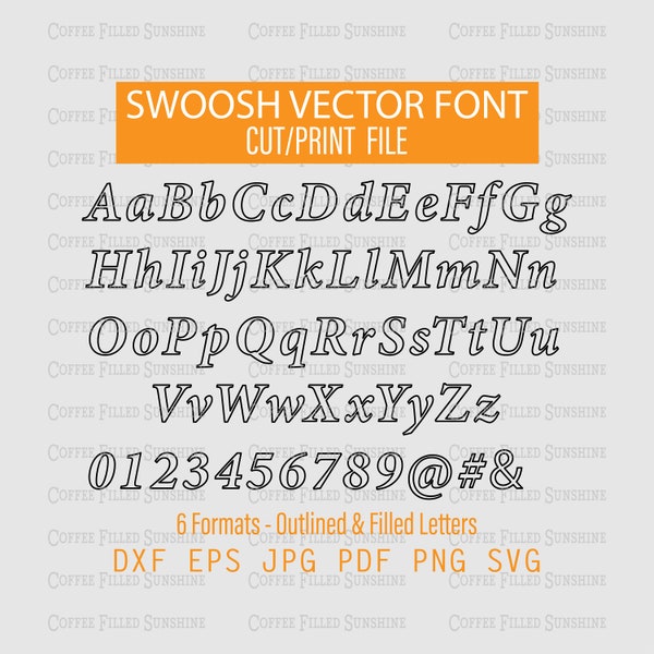 Swoosh Font - Etsy