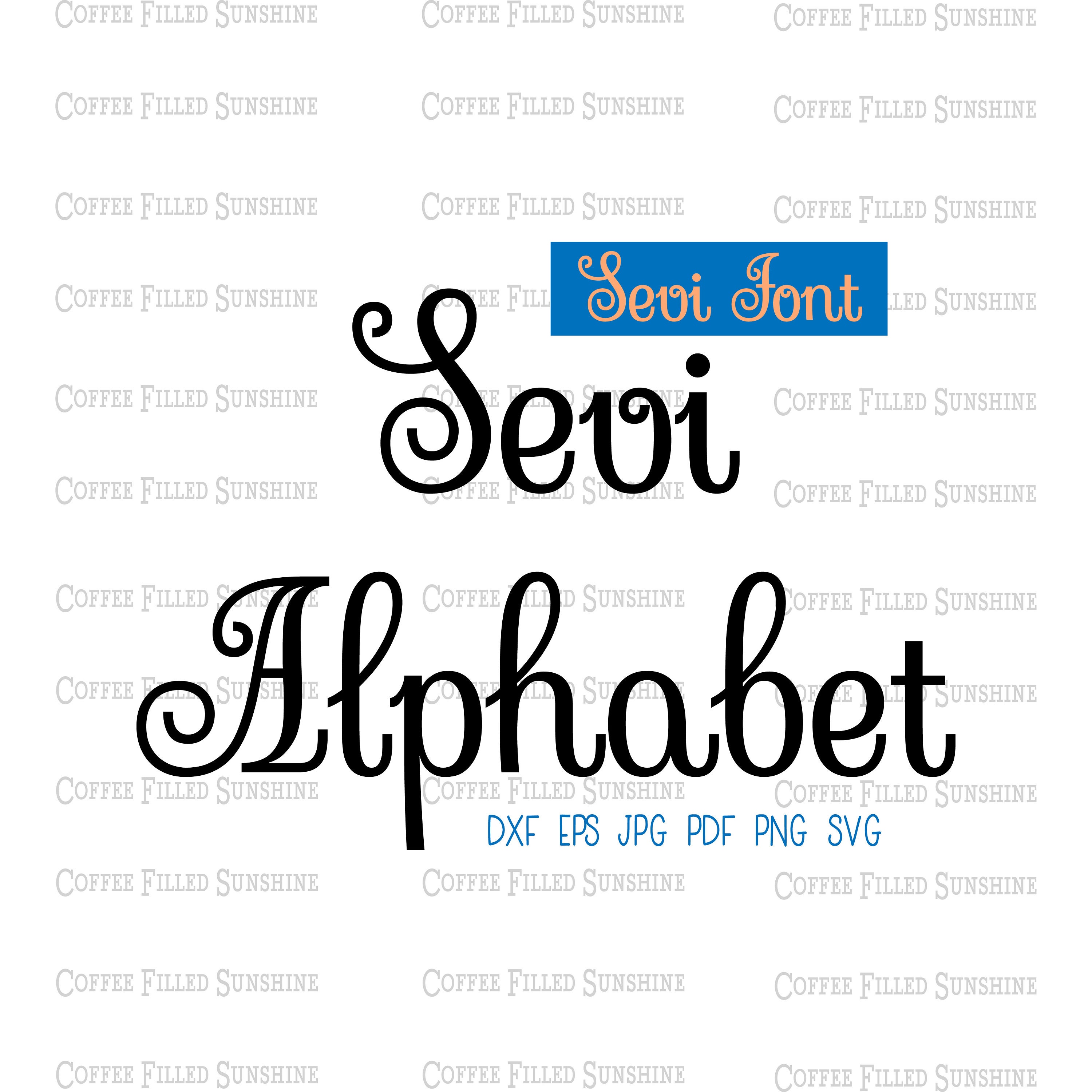 SEVI SCRIPT FONT Svg Font Cut/print File Instant Download - Etsy