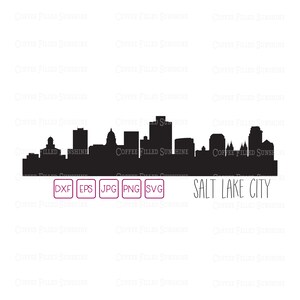 SALT LAKE CITY Skyline - Instant Digital Download, Salt Lake City Utah ...