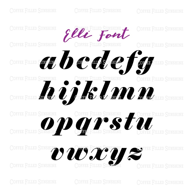 ELLI SCRIPT FONT Svg Font Cut/print File Instant Download - Etsy