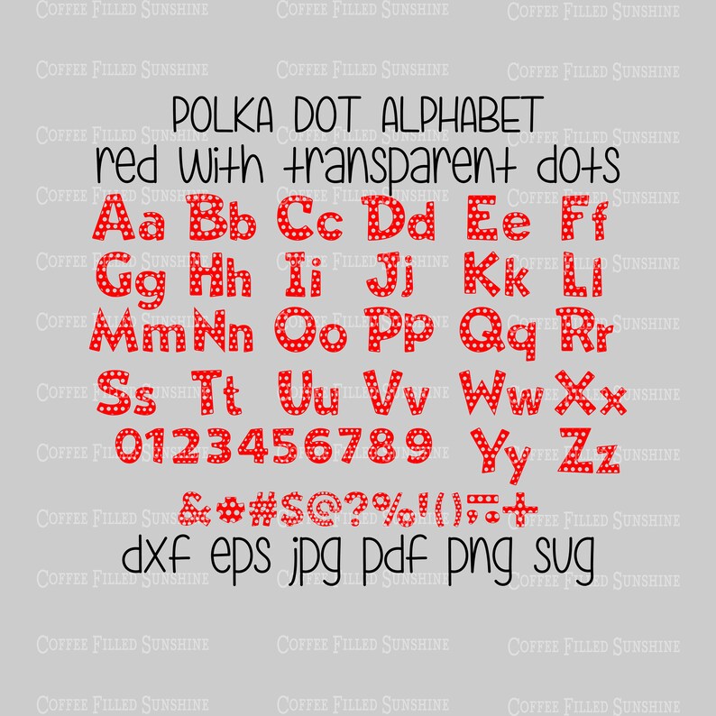 LAYERED POLKA DOT Vector Font - Abcs and 123s, Teacher Font, Cut Print ...