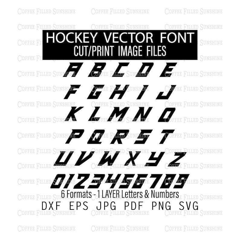 HOCKEY 2LAYER VECTOR Font SVG Letters Cutter File | Etsy