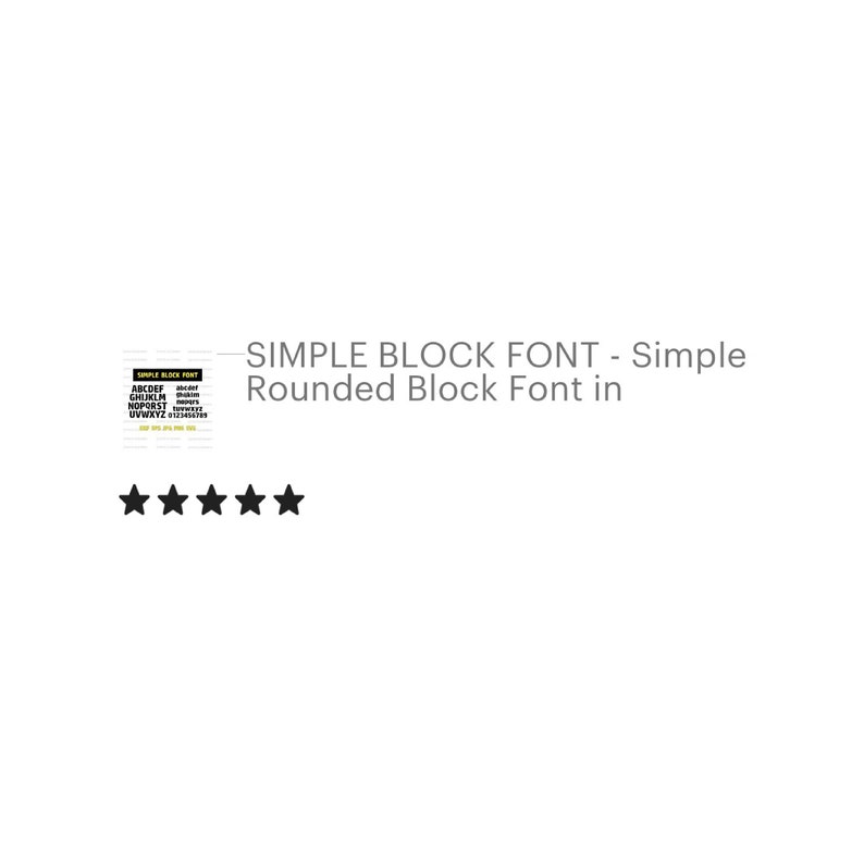 SIMPLE BLOCK FONT svg Digital Download Cutter File | Etsy