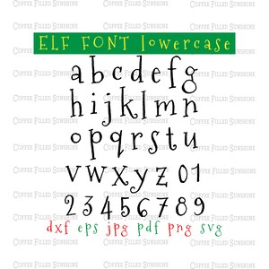 ELF FONT - Svg Font, VECTOR Font, Cut/print File, Instant Download ...